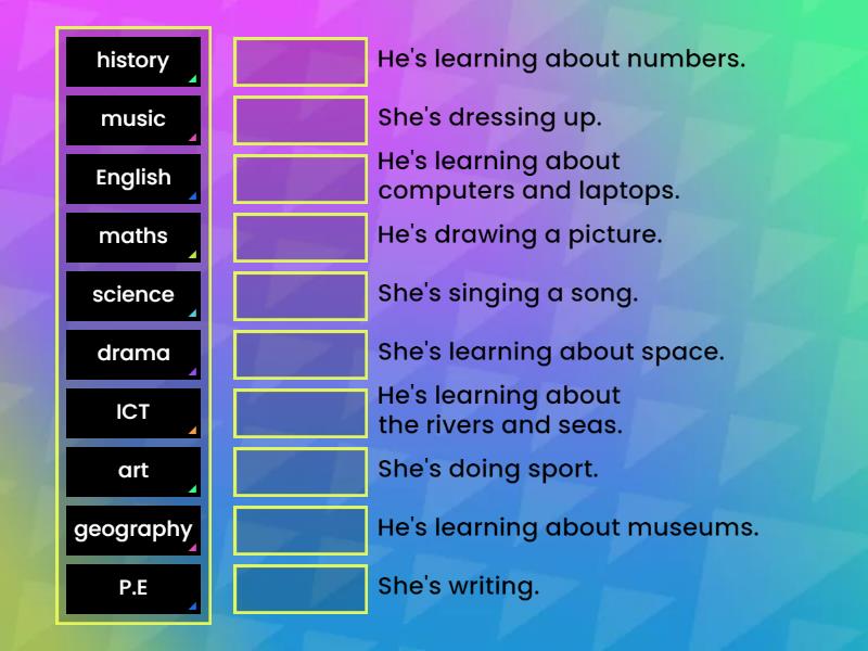 Unit 6-Lessons - Match up