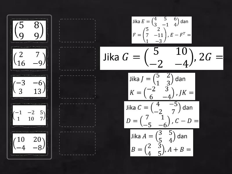 Mengingat Matriks 1 (transpose, penjumlahan, pengurangan dan perkalian ...