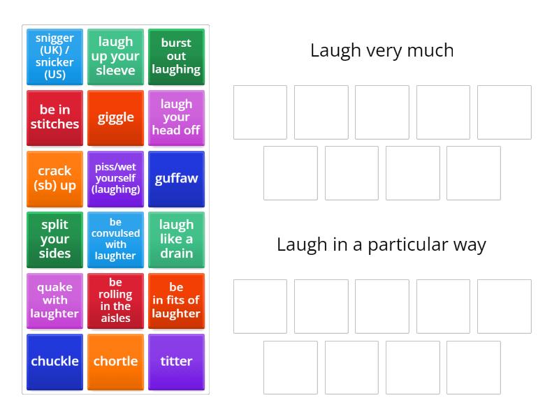 Different kinds of laughter (custom) - Group sort