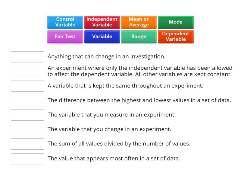 Variables - Level 1 lesson - Match up