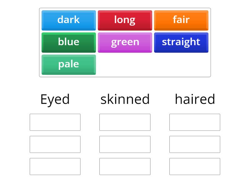 Adjectives Group Sort