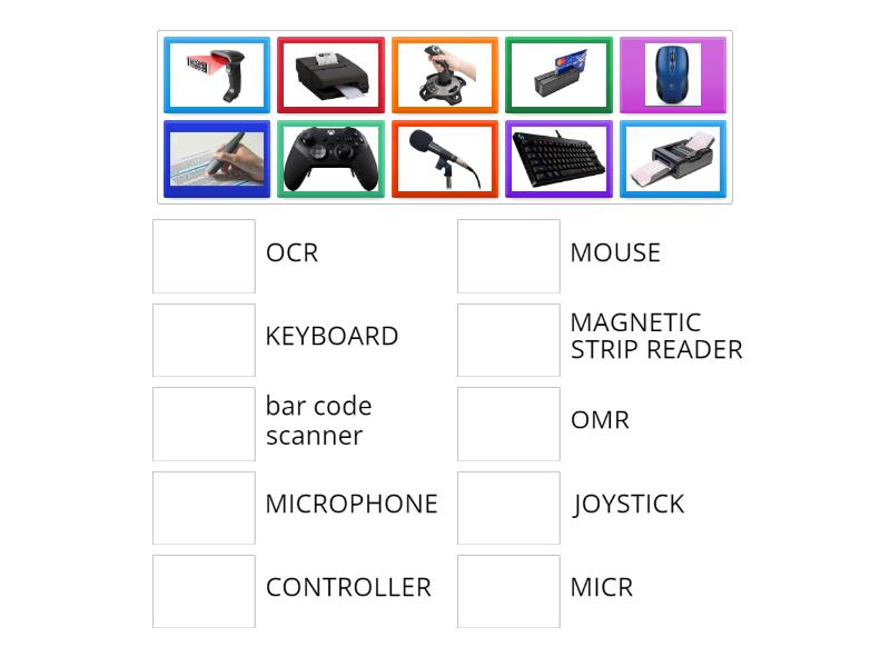 Manual and Automated input devices - Match up