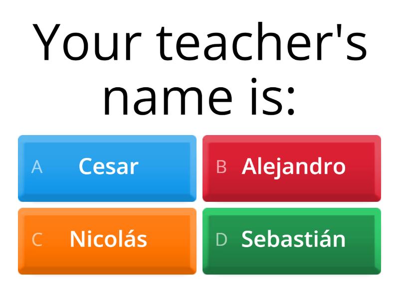 About your teacher - Quiz