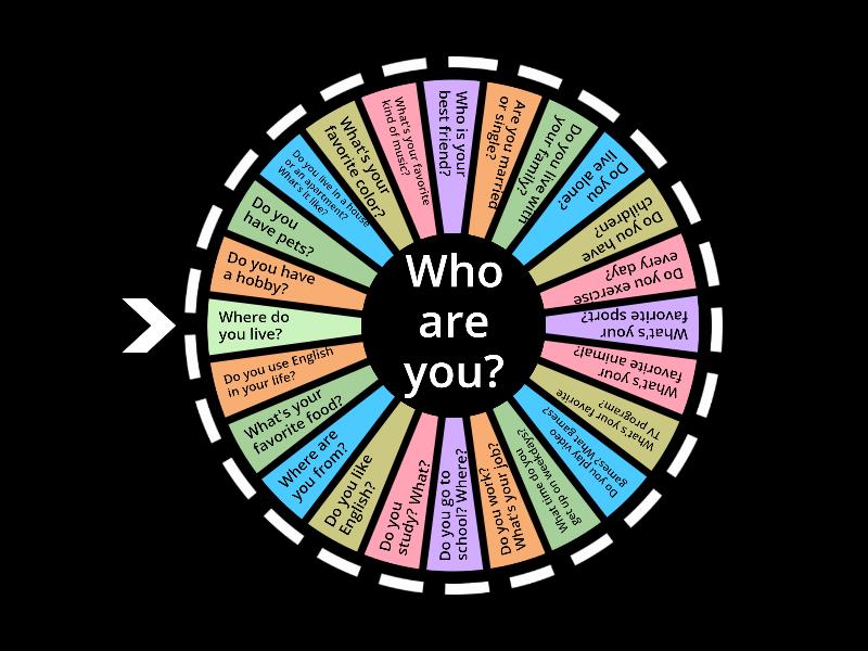 Basic Conversation Starters - Spin the wheel