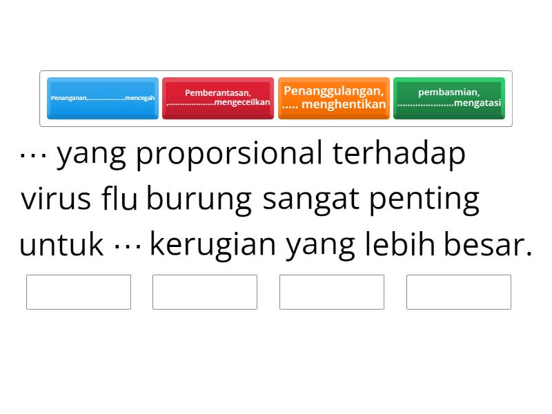 Kata yang tepat untuk mengisi rumpang di atas adalah … - Complete the ...