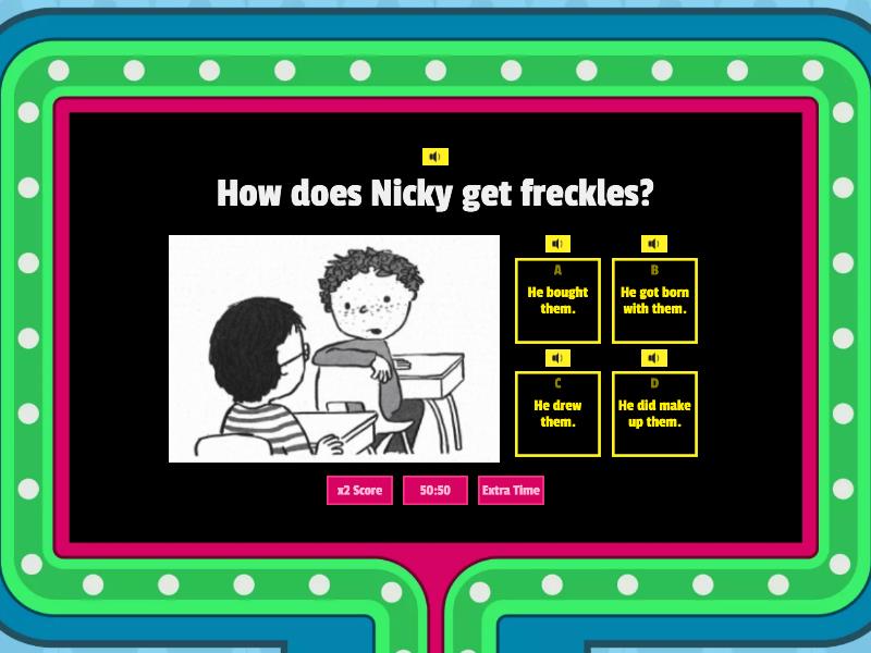 Chapter 1 Questions Freckle Juice - Gameshow quiz