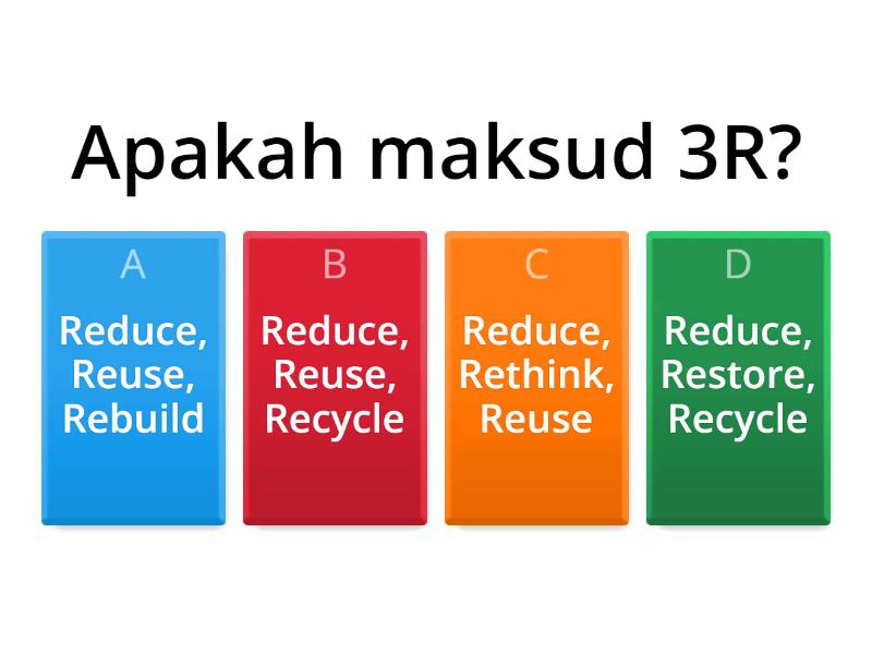 KUIZ ALAM SEKITAR: 3R - Questionário