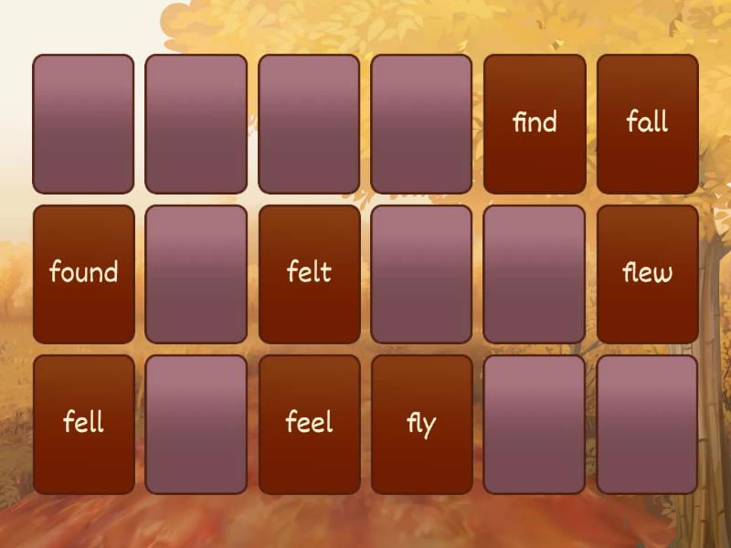 irregular verbs (fall - know) - Matching pairs