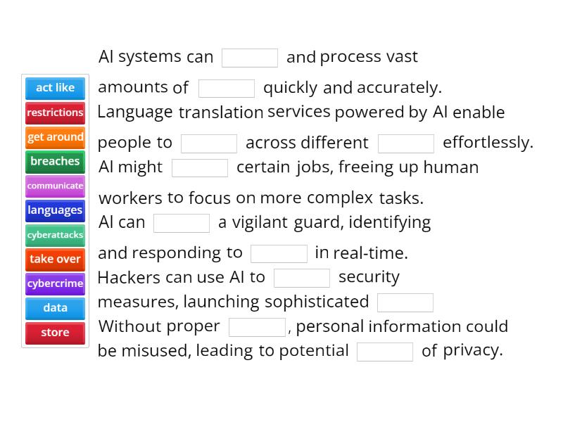 AI pros and cons - Complete the sentence
