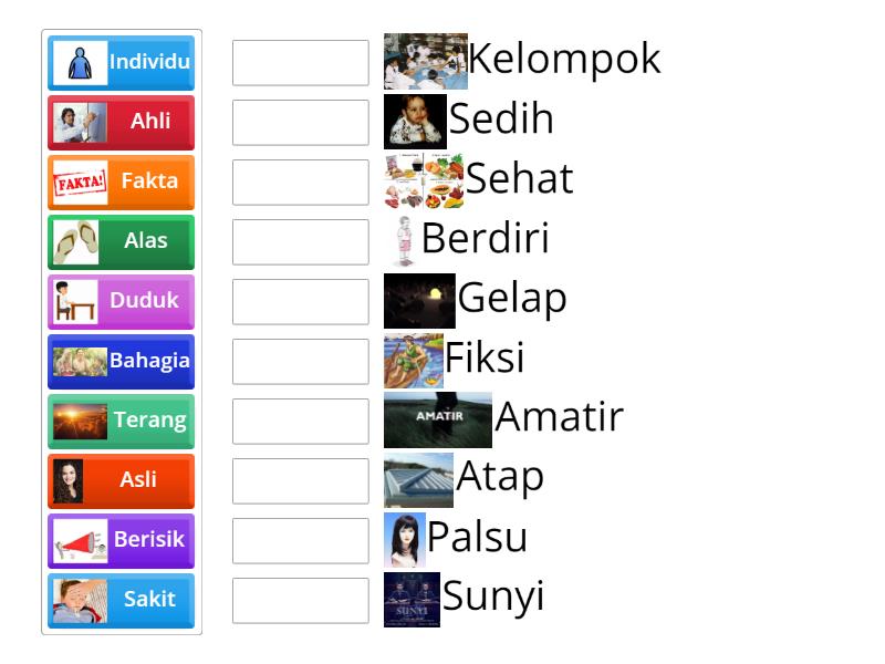 Lawan Kata/Antonim - Une las parejas