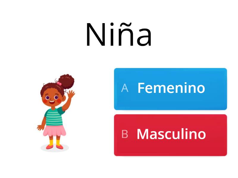 Define género femenino o masculino - Quiz
