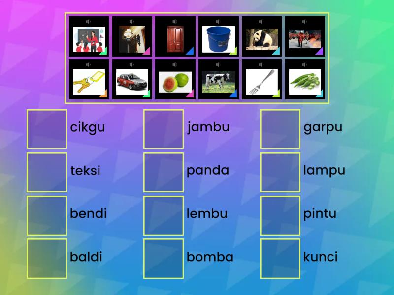 K12 Perkataan KVK KV - Match up