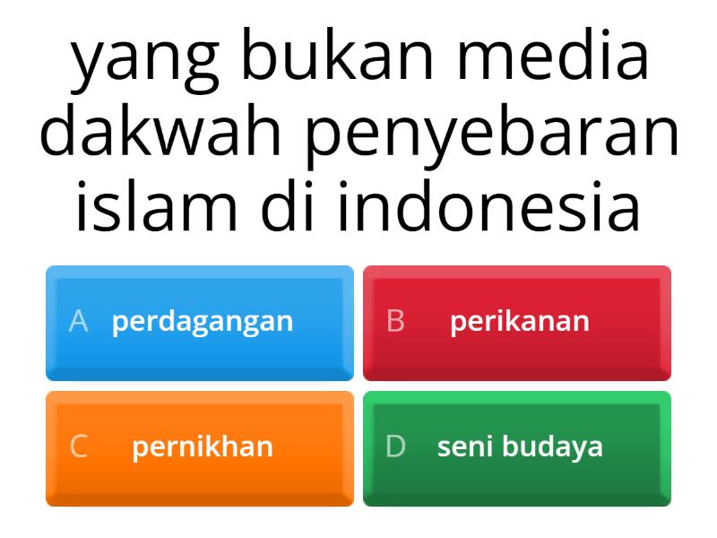 Aktivitas kehidupan masyarakat masa islam - Quiz