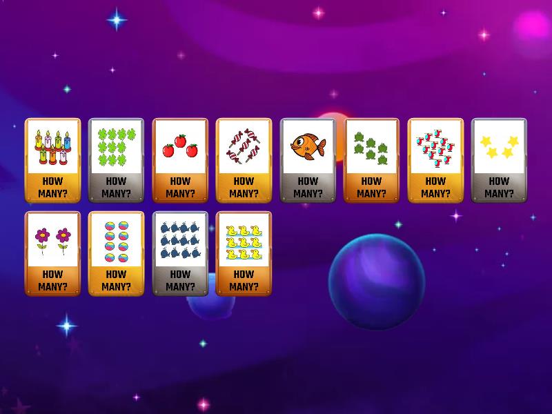 1RO LET'S COUNT: NUMBERS 1-12 - Flip tiles