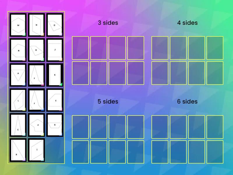 Shape Sort Number of Sides - Group sort