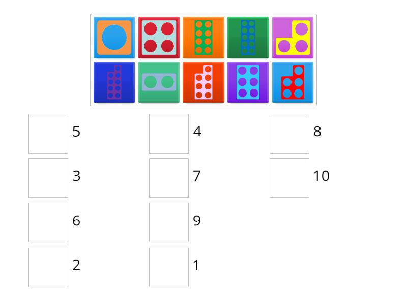 0-10 Numeral/Numicon match - Match up