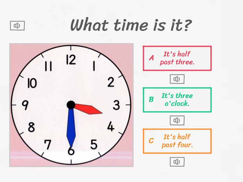 Telling the time - Quiz