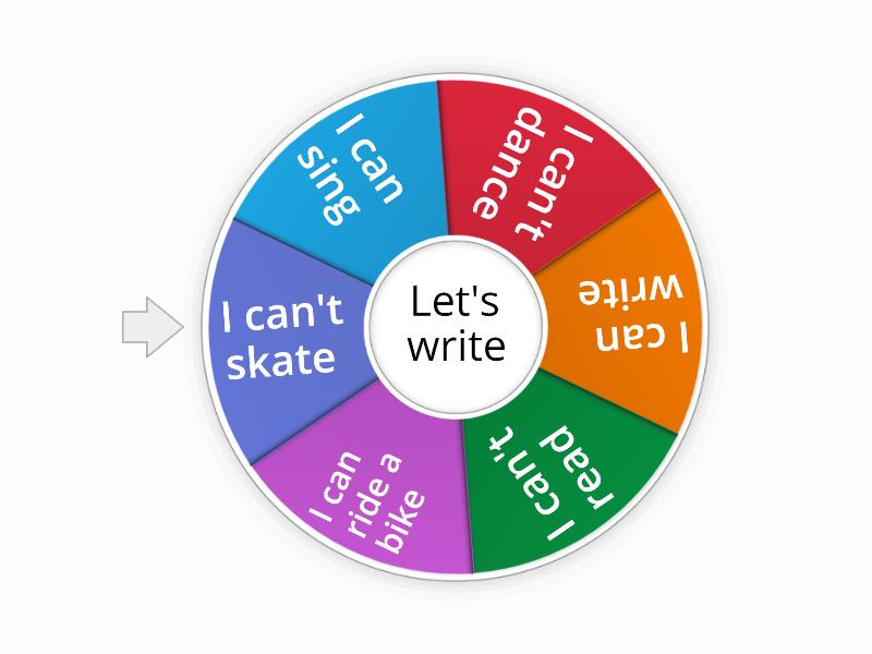 Let's write - Spin the wheel
