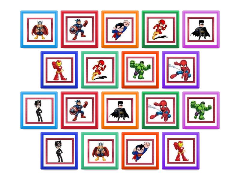 Memory game Avengers - Flip tiles