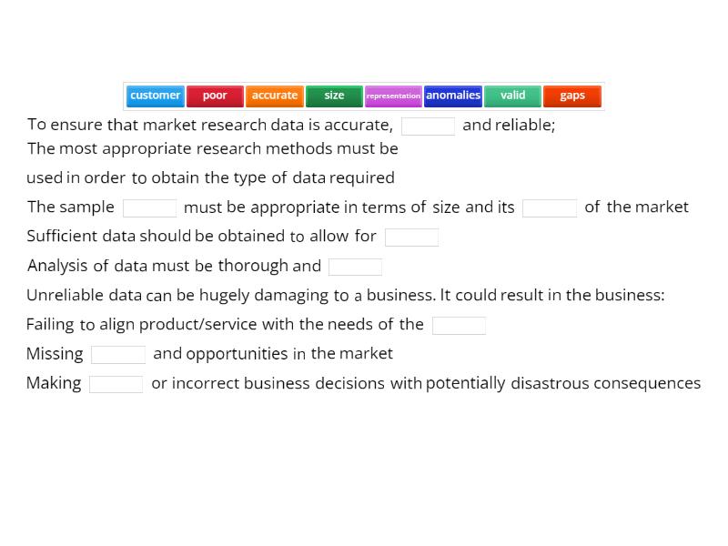 Market Research Reliability - Complete the sentence