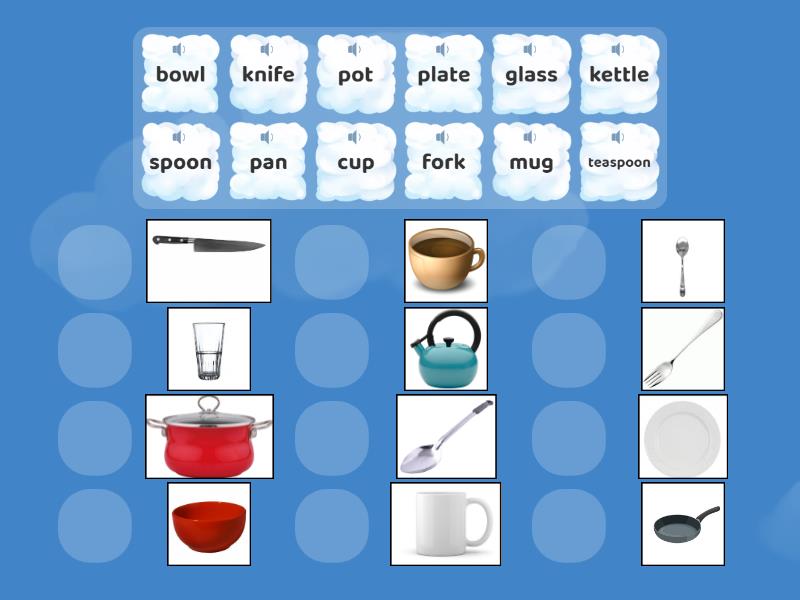Kitchen utensils - Match up