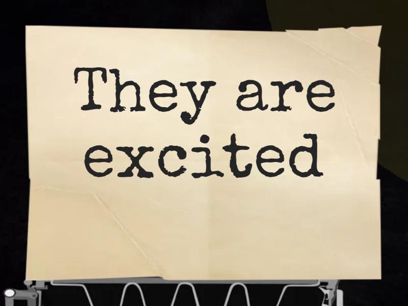 I am excited - Flash cards