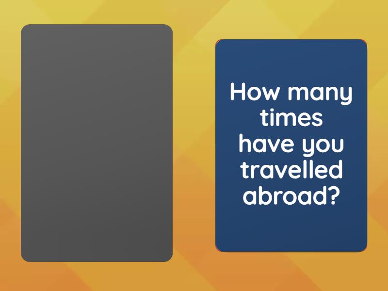 Travel - Speaking cards