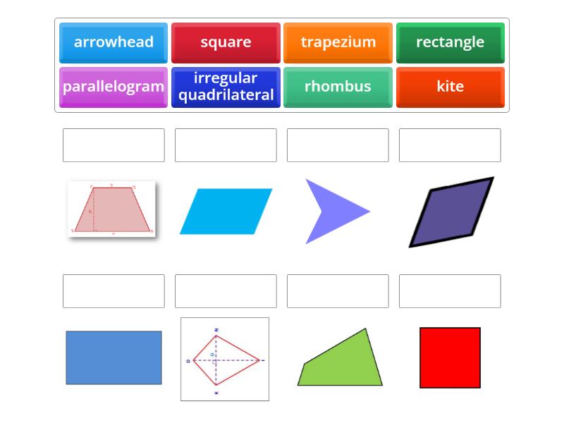 Quadrilaterals - Match up