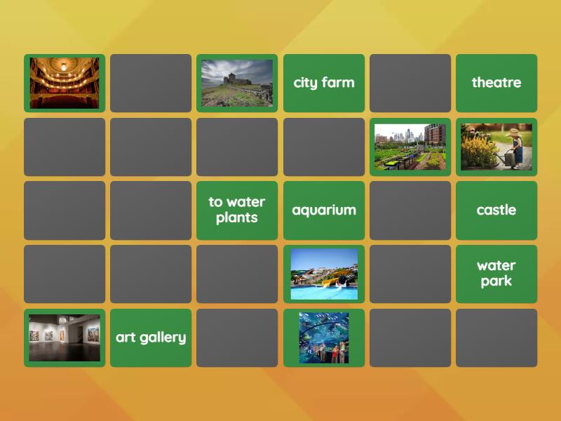 Places Memory Cards - Matching pairs