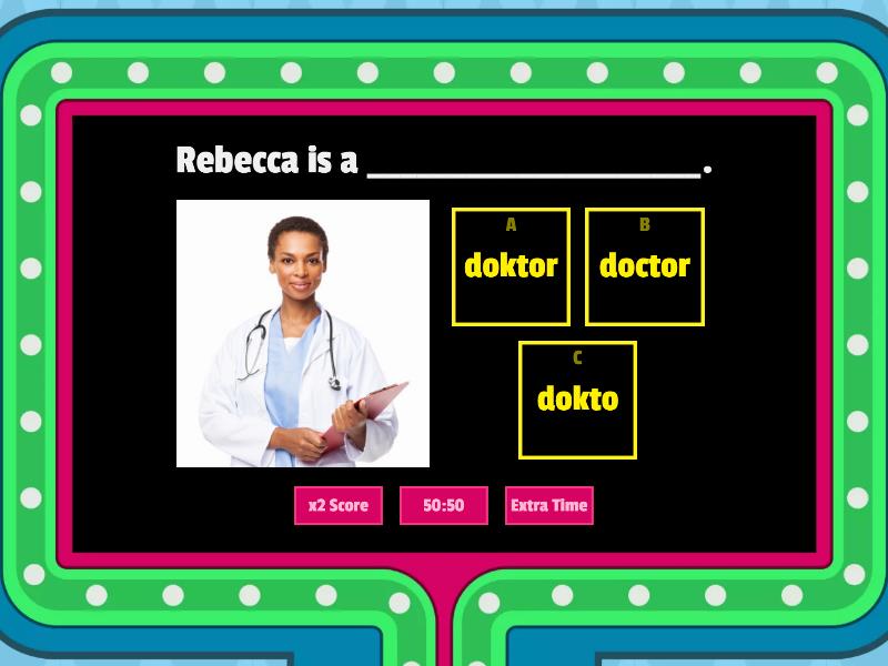 JOBS/ OCCUPATION - Grade 6 - Gameshow quiz