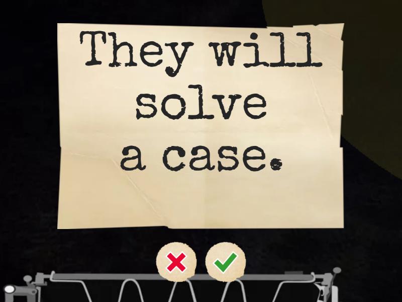 I will solve a case. - Flash cards