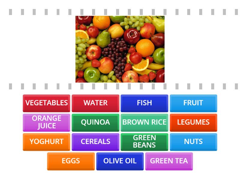 @silvia_coros · HEALTHY FOOD - Find the match