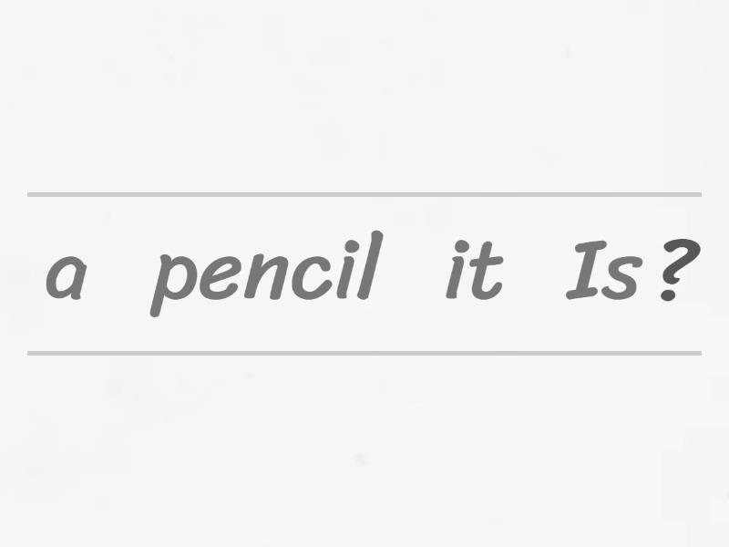 EOW U1 Grammar 1-1 - Unjumble