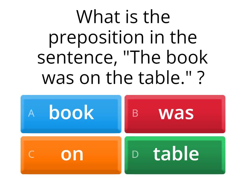 Prepositions - Quiz - Cuestionario
