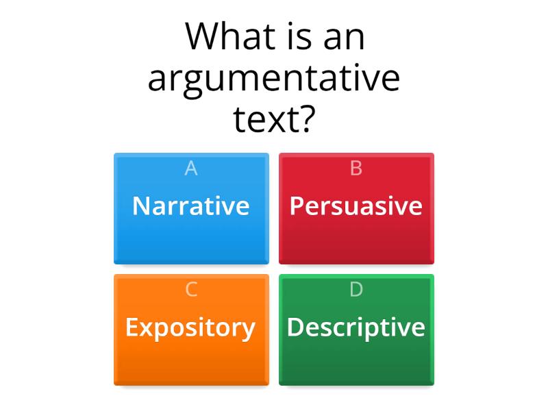 XII Class English: Argumentative Text - Quiz