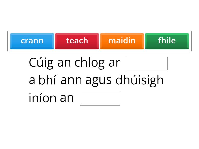 An Teilifís - Líon na Bearnaí - Complete the sentence