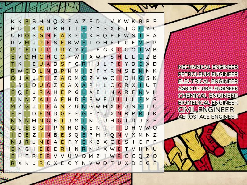 Discovering Engineers Word Search - Wordsearch