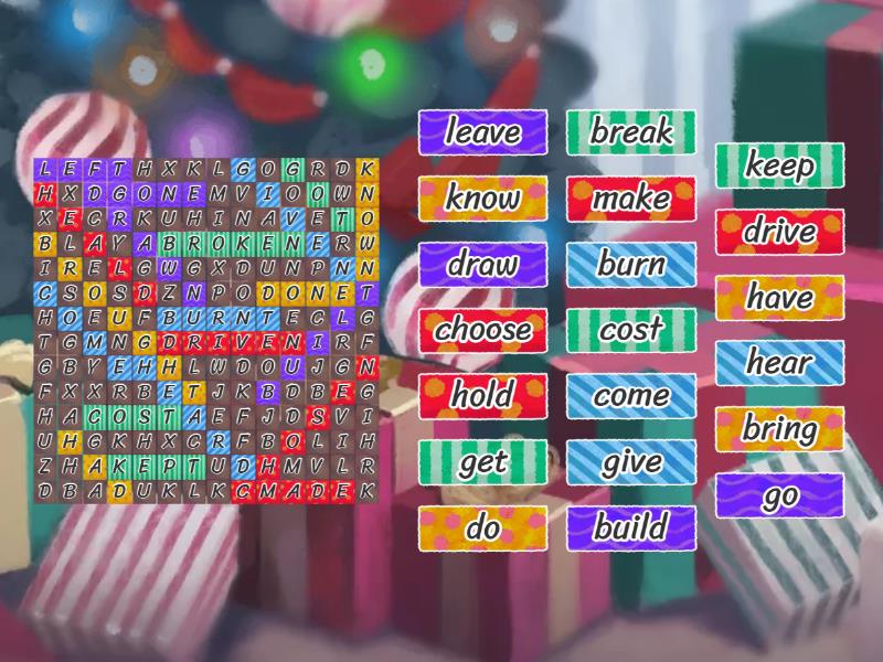 IRREGULAR VERB PRACTICE - PAST PARTICIPLE - Wordsearch