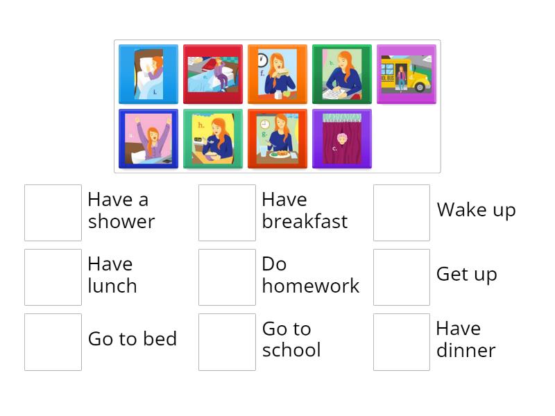 Daily Routines - Match up