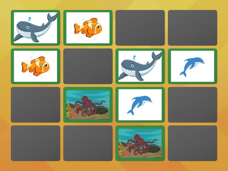 Sea Animals - Matching pairs