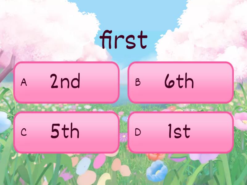 Ordinal Numbers - Quiz