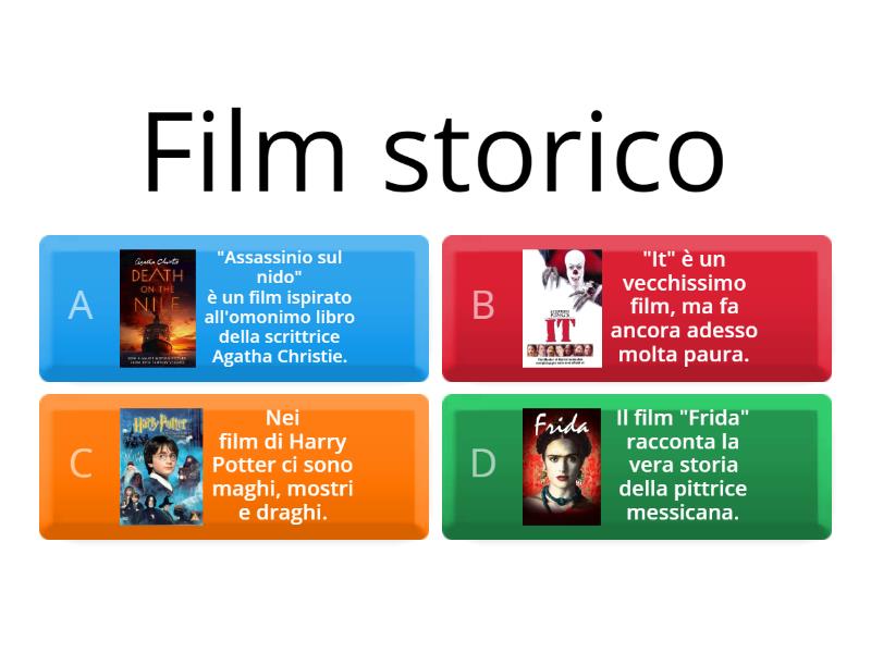 Dieci B1 - capitolo 1 - Generi cinematografici - Quiz