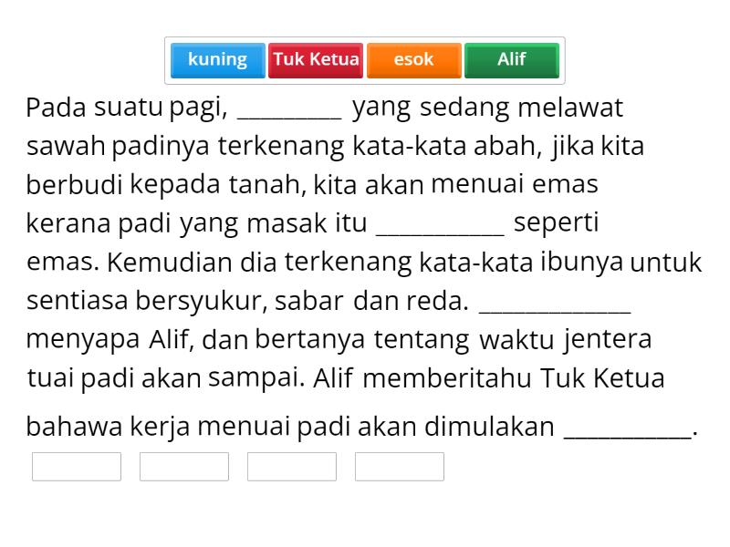 SINOPSIS CERPEN MENUAI EMAS - Complete the sentence