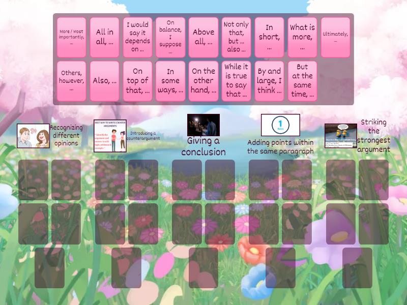 Argumentative Writing: Functional Language - Group sort