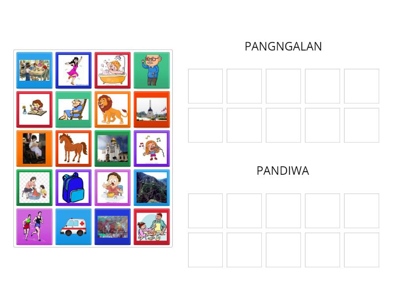 Pangalan at Pandiwa - Group sort