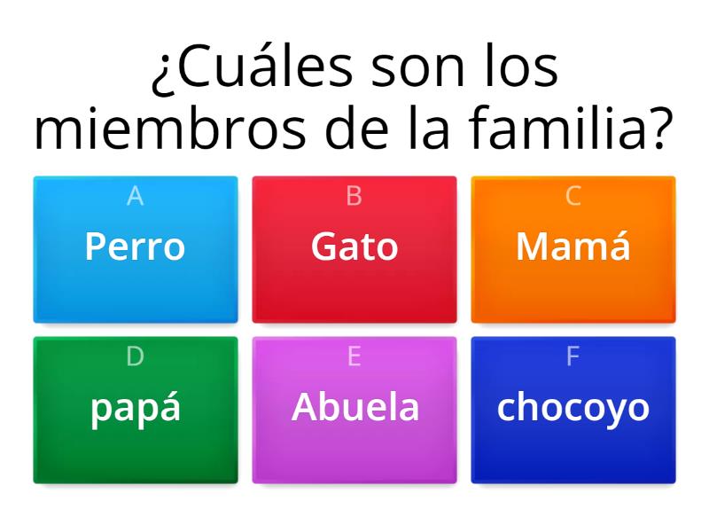 La familia. - Quiz