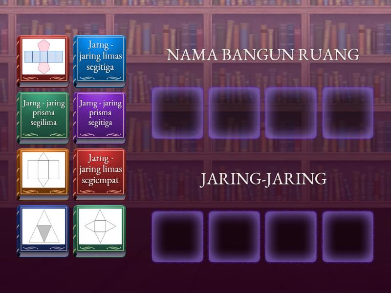 Menguraikan bangun dimensi dua dan dimensi tiga menjadi lebih kecil (jaring-jaring) - Group sort