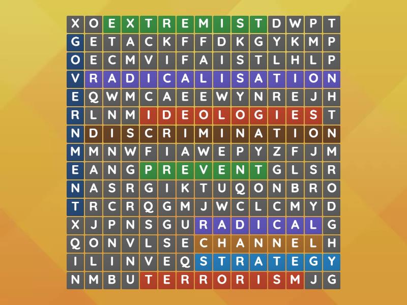 Prevent Word Finder - Wordsearch