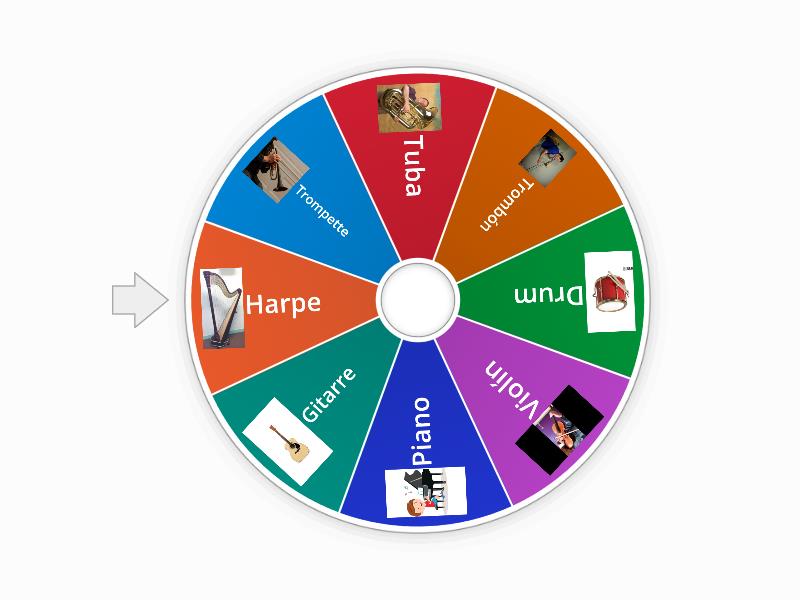 KG3 (Simple): Musical Instruments - Spin the wheel