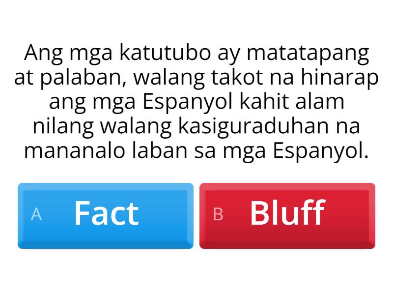 FACT OR BLUFF? - Quiz